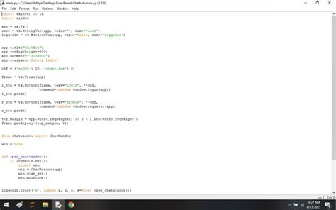 python program to rule based chatbot using python tkinter kashipara