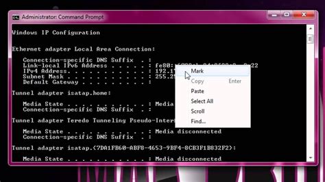 how to find ip address using command prompt youtube