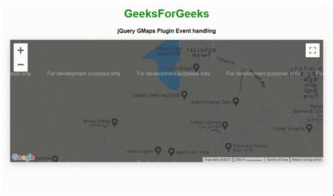 jquery gmaps plugin geeksforgeeks