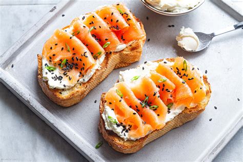 Cheesy Smoked Salmon Toasts Recipe Cream Cheese Toast Recipe — Eatwell101