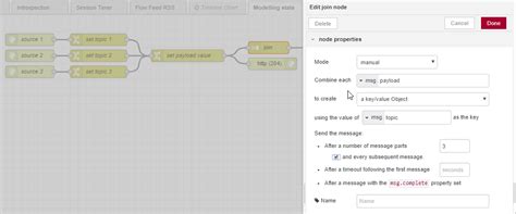 how to merge data from multiple payloads in node red itecnote
