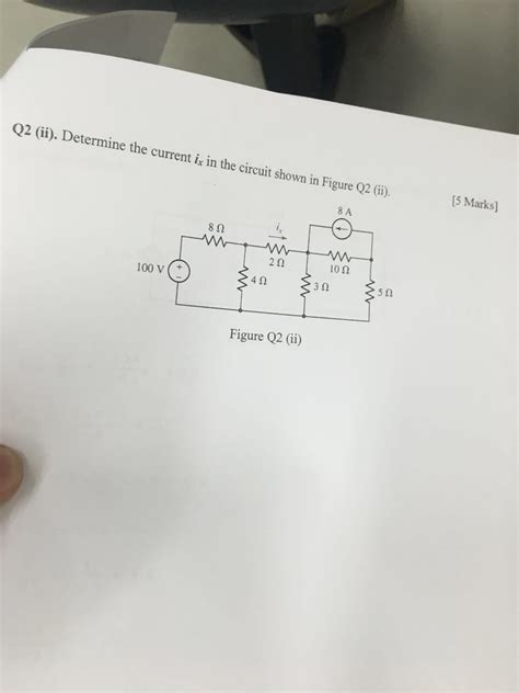 Solved Q2 Ii Determine The Current Ix The Circuit Shown