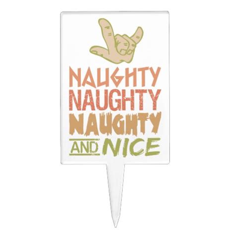 Naughty And Nice Custom Cake Topper