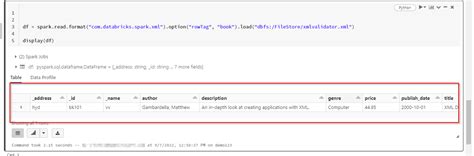 how can i write the command on databricks to read xml file based on
