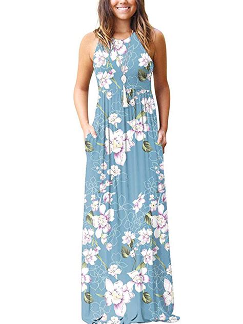 Sexy Dance Hawaiian Holiday Dresses For Women Floral Print Long Maxi