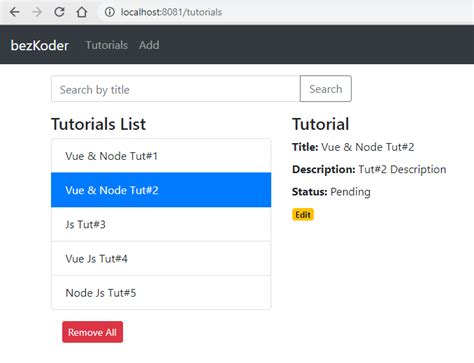 vue js node js express mongodb example mevn stack