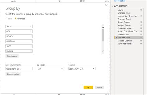 solved in a table after merged query replace null column