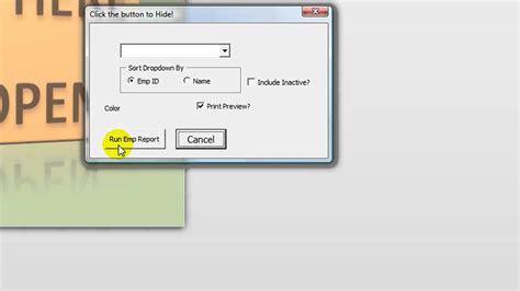 excel vba userforms 14 auto close report after user prints or views