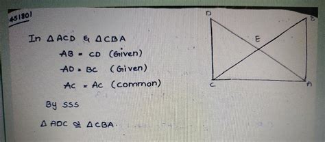 In The Given Figure Ab Cd And Ad Bc Prove That Bac Acd