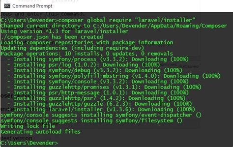 how to install laravel via laravel installer on windows stack overflow
