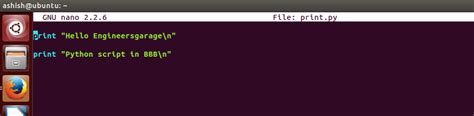 how to make first python program with beaglebone black