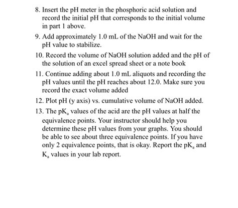 Solved Experiment Determination Of Acid Dissociation