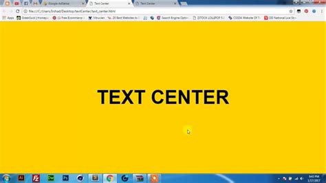 css center text horizontal and vertical youtube