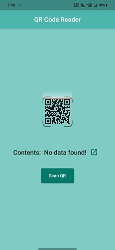 a flutter app that reads the qr code and shows the content