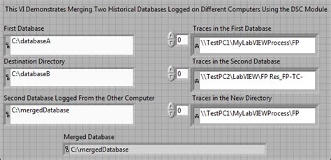 merging two databases using the labview dsc module national instruments