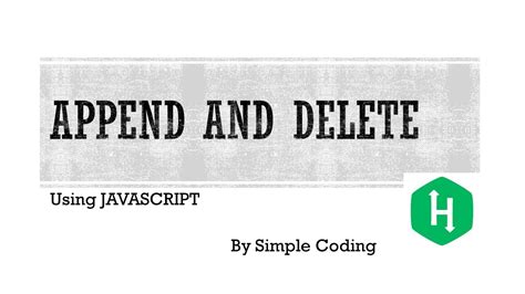 hackerrank solved append and delete using javascript youtube