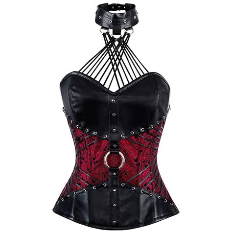 Steampunk Gothic Romance Halterneck Steel Boned Outerwear Corset N11931
