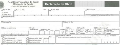 Atestado De Óbito E Causa Mortis