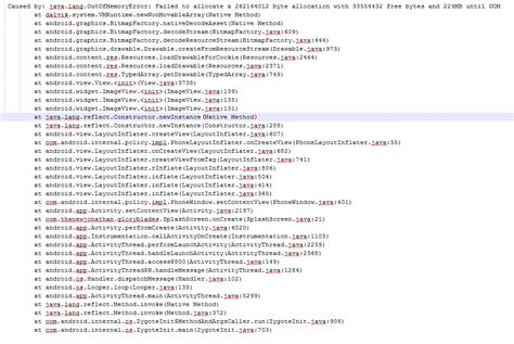 getting an oom issue on the setcontentview call in a java gradle