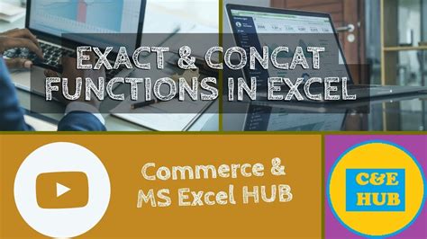 exact and concat functions in excel youtube