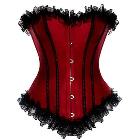 Burlesque Gothic Lace Trim Satin Plastic Bones Showgirl Rebelsmarket