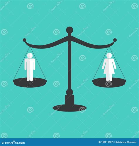 Gender Equality Concept Stock Vector Illustration Of Weight 108219607