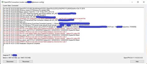 error attempting to install openvpn client package on windows 10