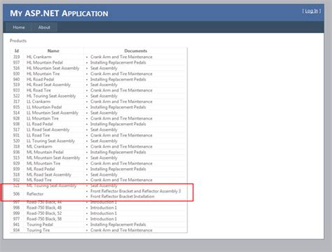 showing a many to many relationship in a gridview by using