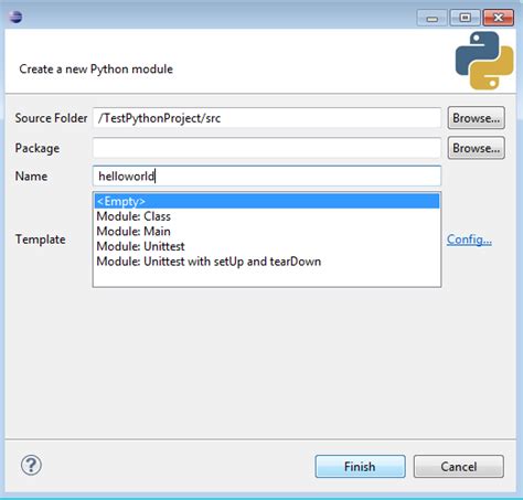 how to configure eclipse for python