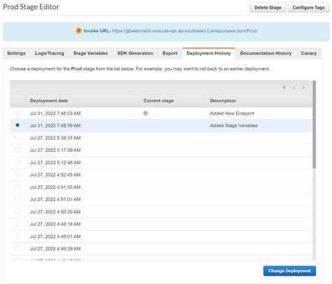 how to manage multiple stages in amazon api gateway rest api