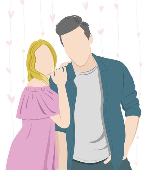Couple Faceless Portrait Custom Minimalist Portrait Etsy In 2023