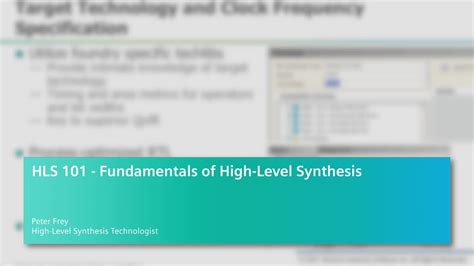 hls 101 fundamentals of high level synthesis siemens software
