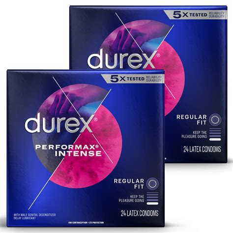 Durex Condom Performax Intense Natural Latex Condoms 48 Count 2x24