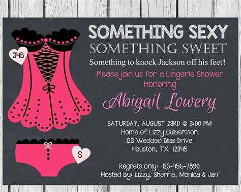 Lingerie Shower Invitation Lingerie Shower Invite Lingerie Shower
