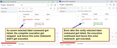 new selenium ide using ‘verify selected label command