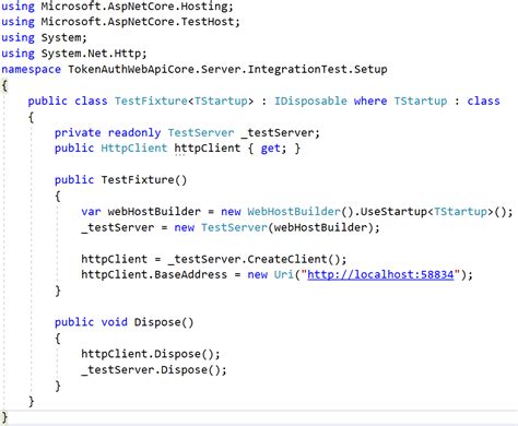 asp core web api integration testing using inmemory