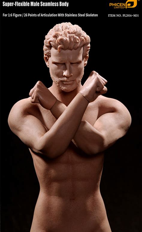 1 6 Phicen Flexible Male Seamless Muscle Body W Steel Skeleton M31