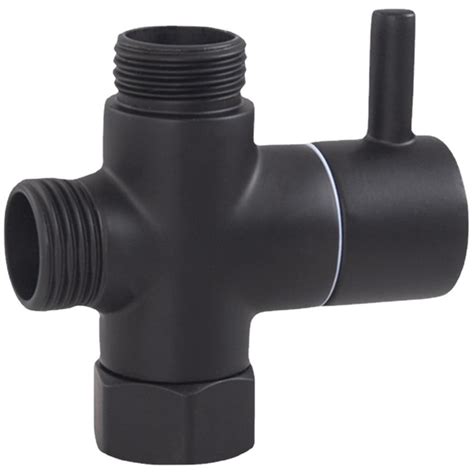 G1 2in 3 Way Brass Diverter Valve T Adapter Converter Black For Shower