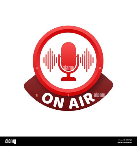 Icono De Podcast Como En Vivo En El Aire Podcast Distintivo Icono