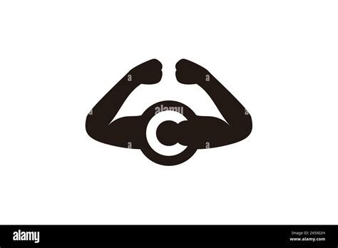 Letter C Bodybuilding Logo Fitness Gym Logo Design Concept Icon