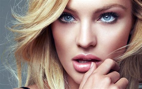 1920x1200 Women Long Hair Eyes Lips Candice Swanepoel Model Wallpaper