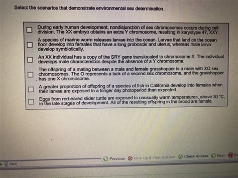 Select All The Possible Results Of Nondisjunction In Sex Chromosomes