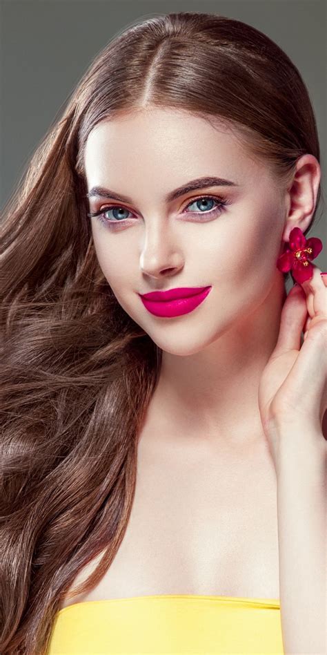 Long Hair Smile Beautiful Woman Model Pretty 1080x2160 Beauty