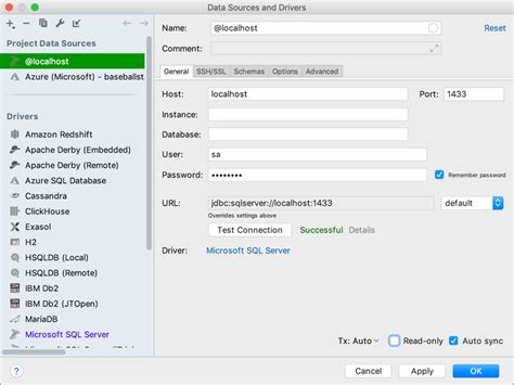 connecting to a microsoft sql server linux docker