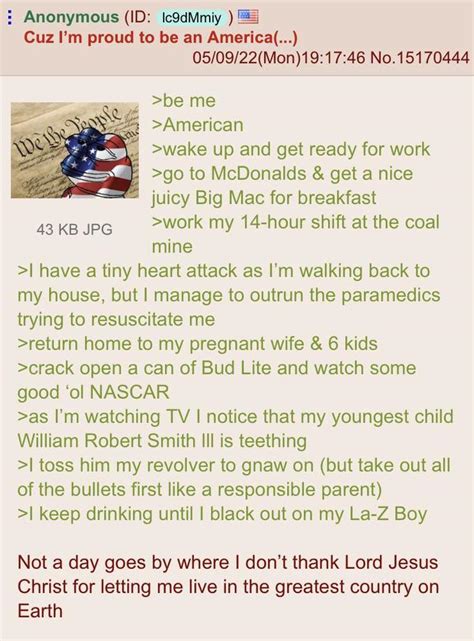 Anon Talks About The American Way Of Life R Greentext Greentext