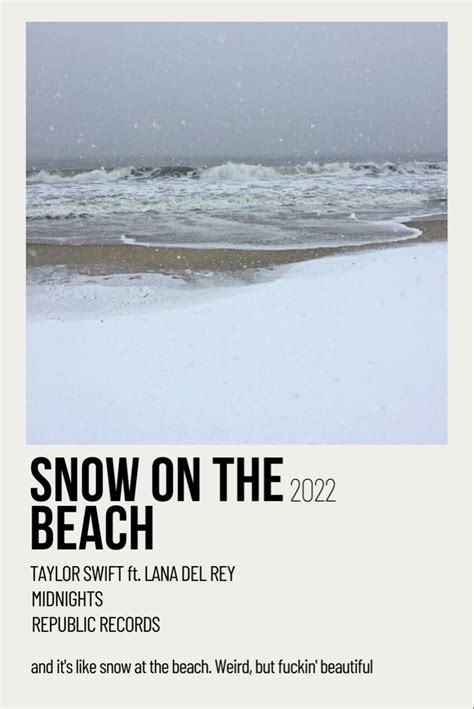 Snow On The Beach Poster Taylor Swift Posters Taylor Songs Taylor