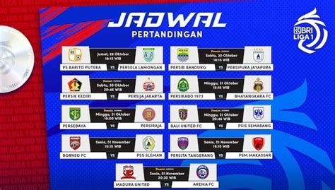 Jadwal Lengkap Liga 1 2023 2024 Pekan 10 Serta Hasil Klasemen Sementara