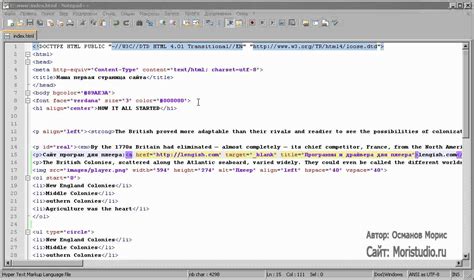 Начало html кода Структура кода Блог сумасшедшего