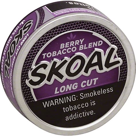 Skoal Smokeless Tobacco Long Cut Berry Tobacco Blend Chewing