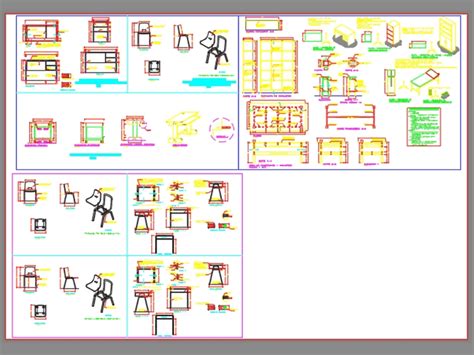 Mobiliário Escolar Em Autocad Baixar Cad Grátis 408 28 Kb Bibliocad
